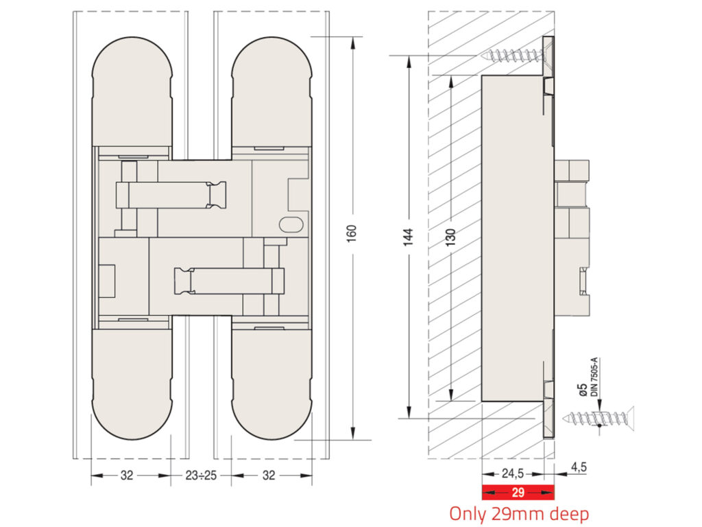 Ceam 150kg 3D Concealed Door Hinges | $127.02 | Interior Effects