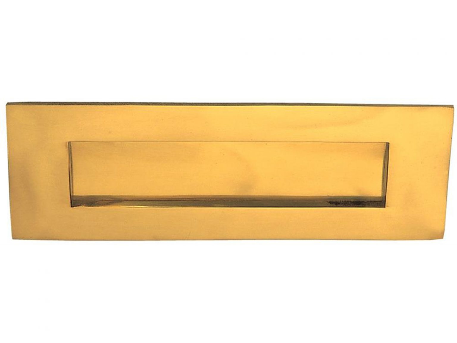 Elements Brass Spring Load Letterbox Front | $98.95 | Interior Effects