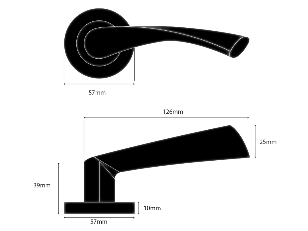 Windsor Helix Lever Handles On Round Rose | $34.99 | Interior Effects