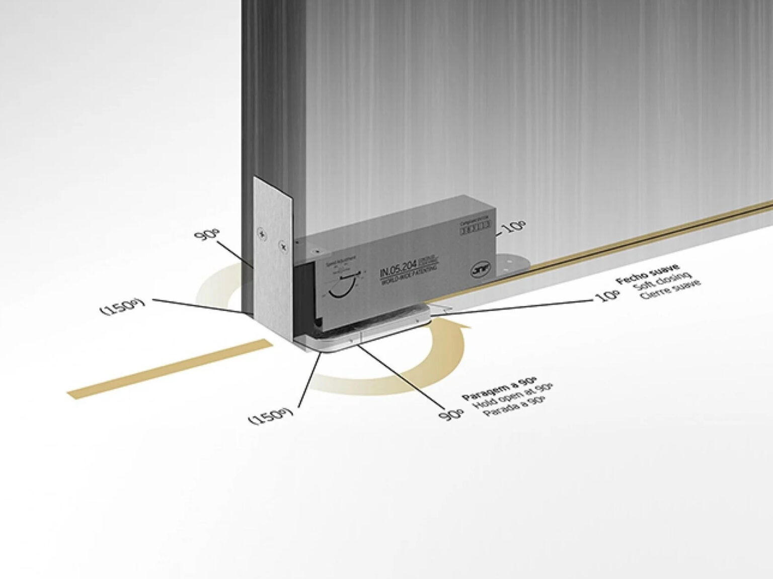 JNF 100kg Hydraulic Timber Door Pivot | $669.43 | Interior Effects