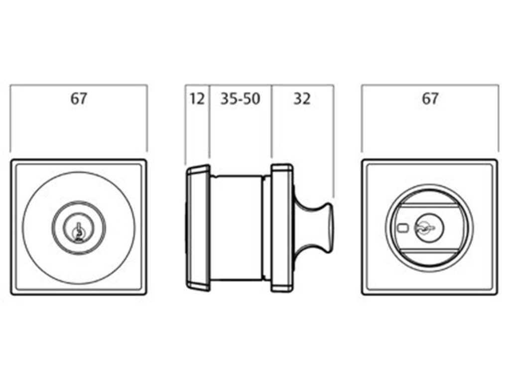Lockwood Paradigm 005 Square Deadbolts | $224.08 | Interior Effects