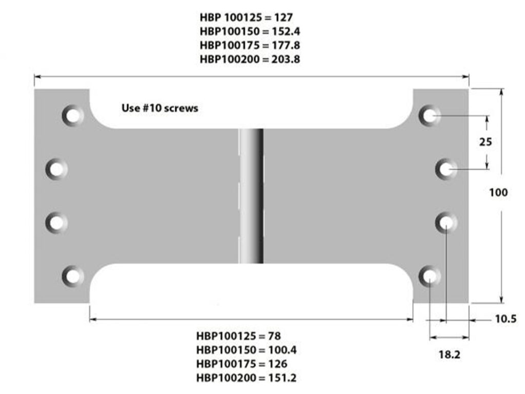 100 x 200 x 4mm Brass Parliament Hinge | $56.30 | Interior Effects