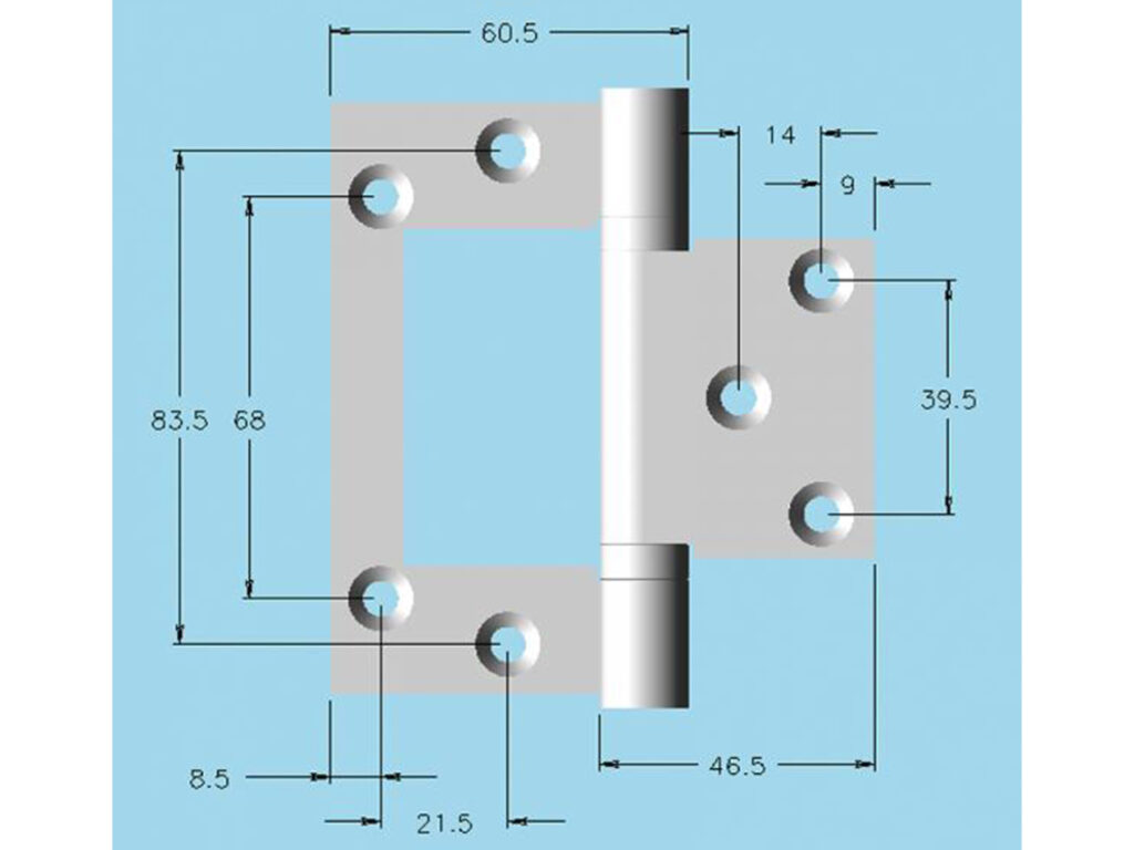 100 x 60mm Fixed Pin Stainless Steel Fast Fix Hinge | $16.74 | Interior ...