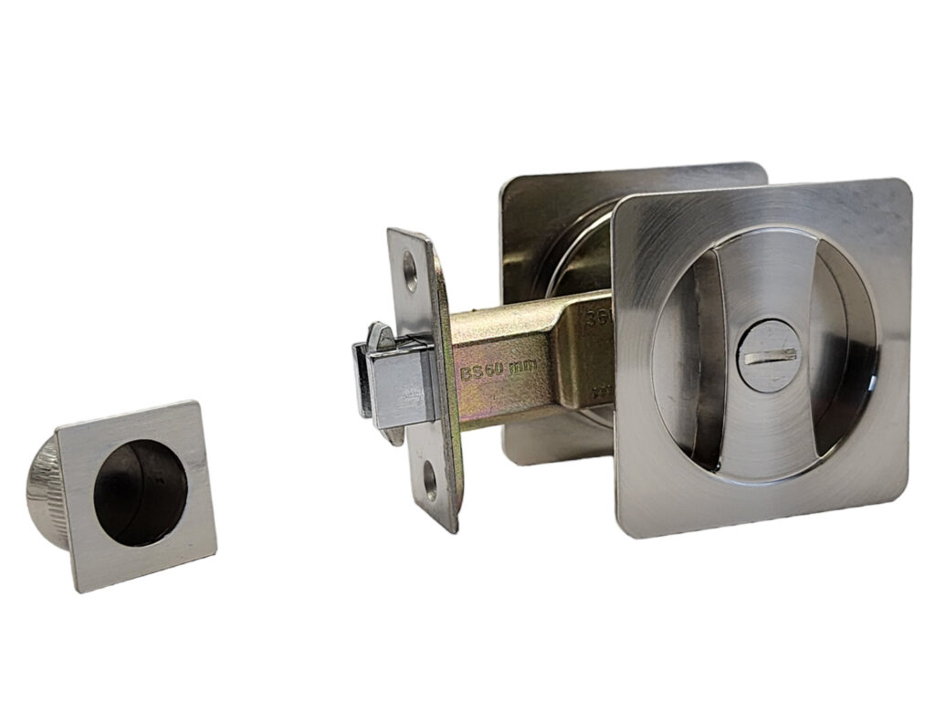 Bailey Square Sliding Door Privacy Lock Sets | $60.55 | Interior Effects