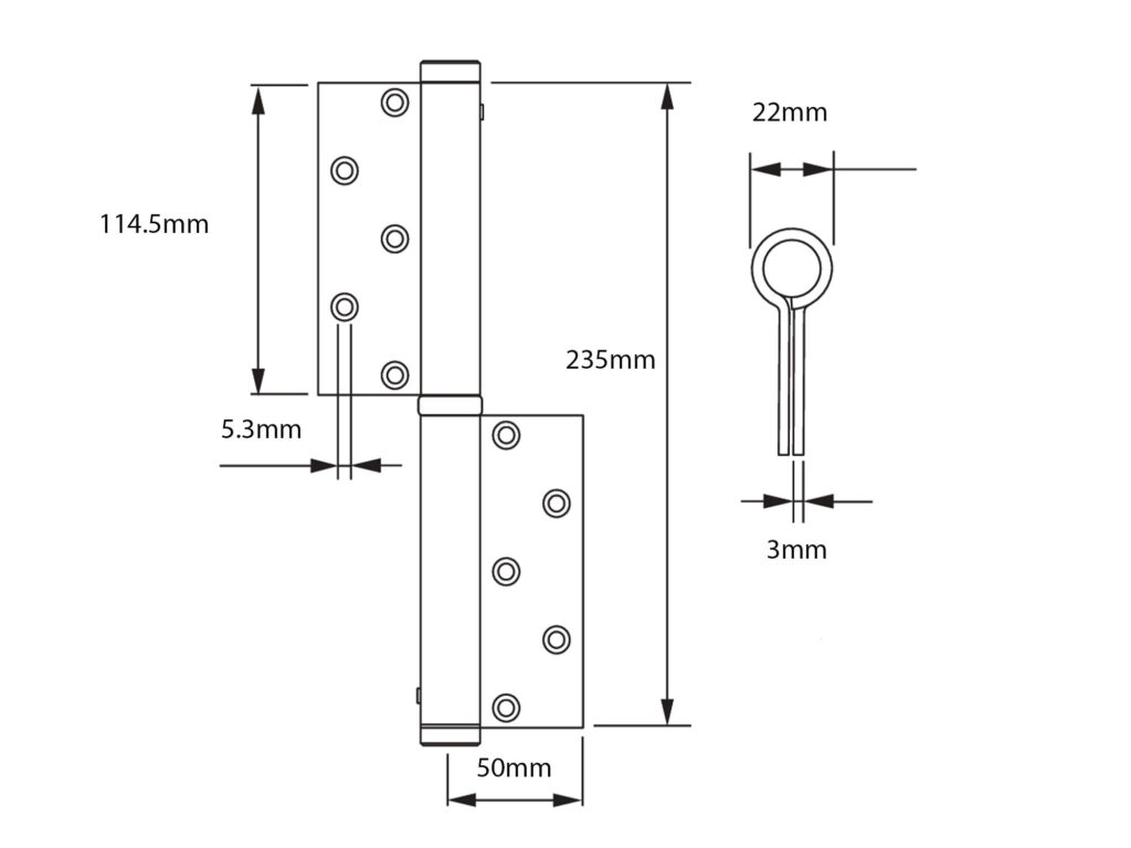 Justor 5kg Spring Hinge For Lightweight Doors | $61.15 | Interior Effects